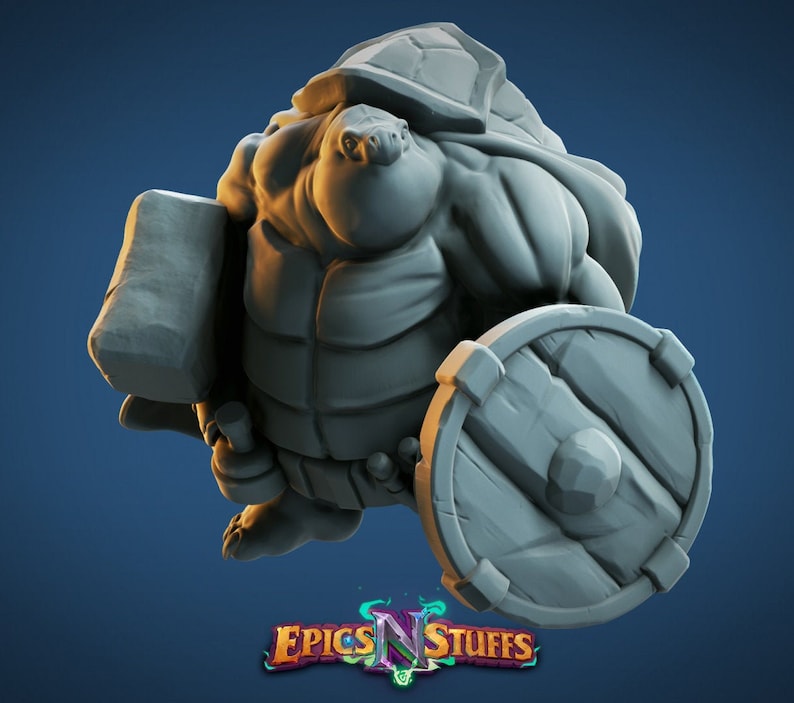 Tortle Turtle Cleric 28mm 32mm Resin D&D Miniature Dungeons and Dragons ...
