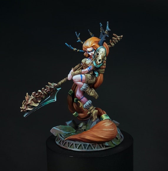 Druid in Training Dopaminis Woodland Tribes 3D Printed Miniature 28mm ...