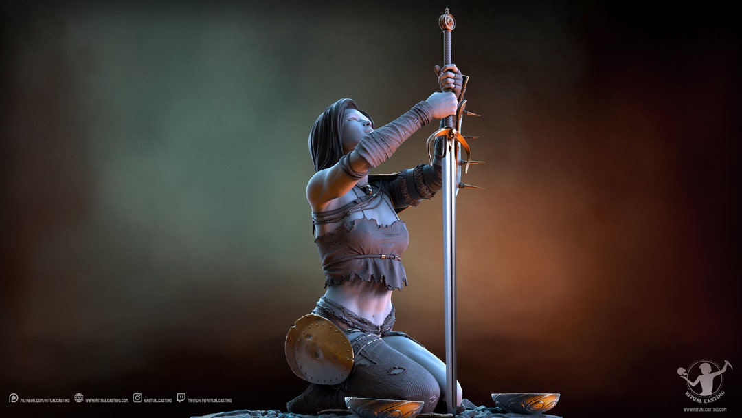 Keena - the Anointed SFW & NSFW 1:10th and 14th Scale Figure Resin Model Kit Unpainted 3D Resin ...