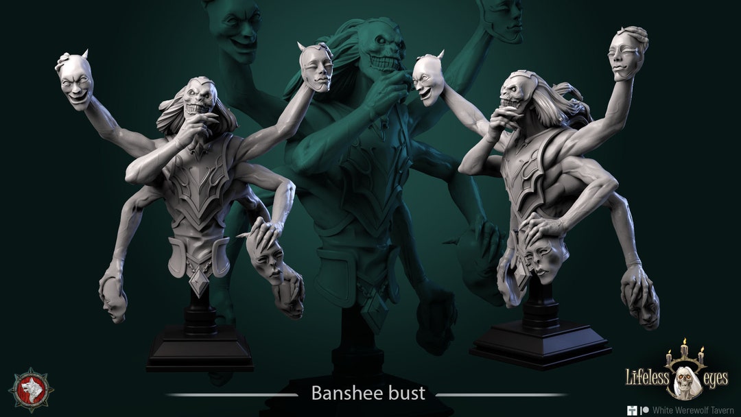 Banshee Bust Resin Minis D&D Dungeons and Dragons Pathfinder Dnd ...