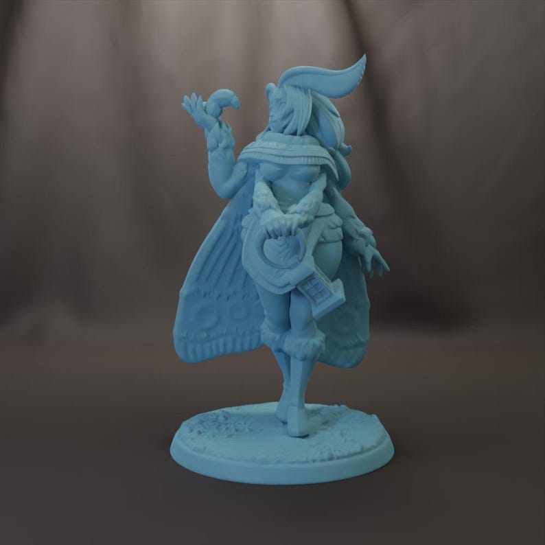 Gidae Moth Girl 28mm, 32mm, 54mm, or 75mm D&D Resin Miniature Dungeons ...
