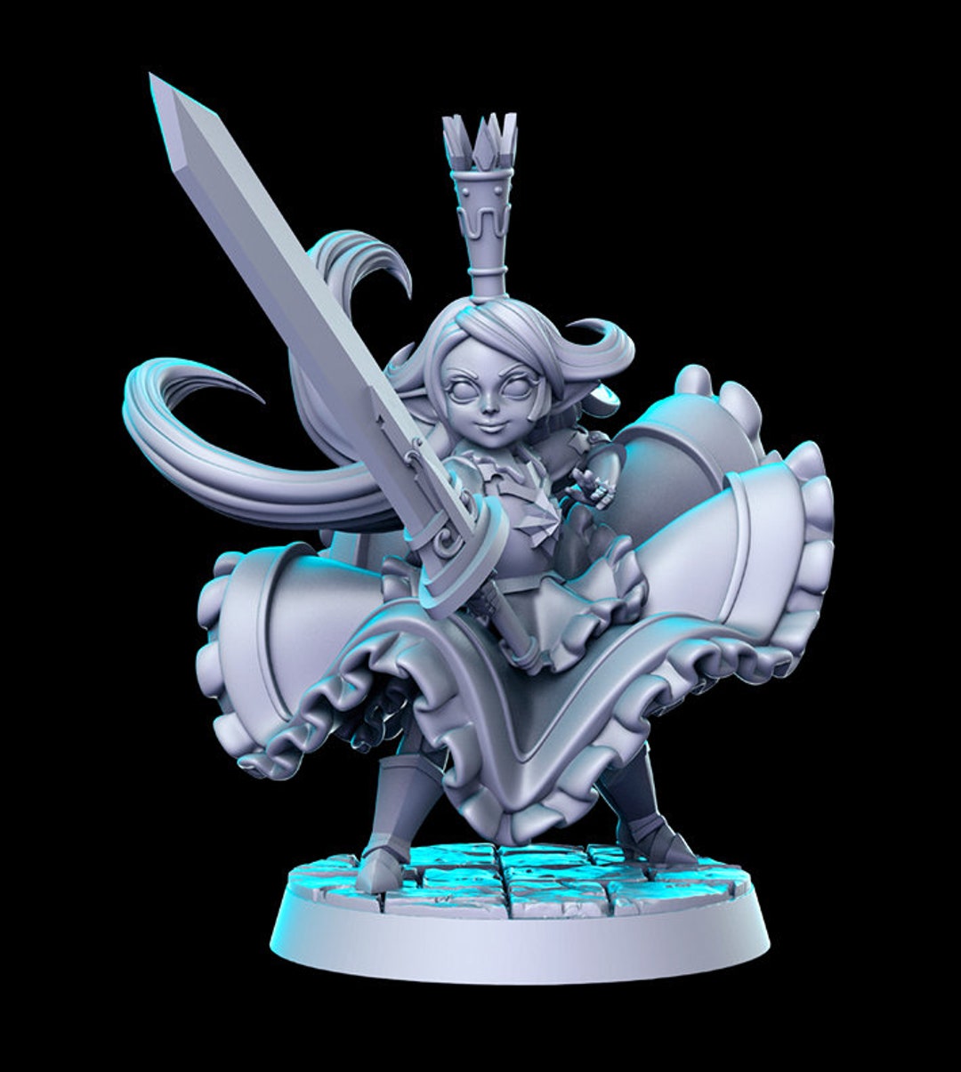 Charlotte Fantasy Mini 28mm or 32mm D&D Resin Miniature Dungeons and ...