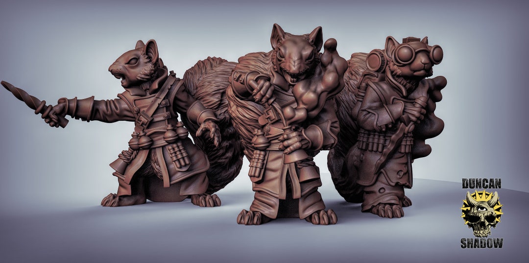 Scurryni Squirrel Alchemist 28mm or 32mm Miniatures 3D Resin Print ...