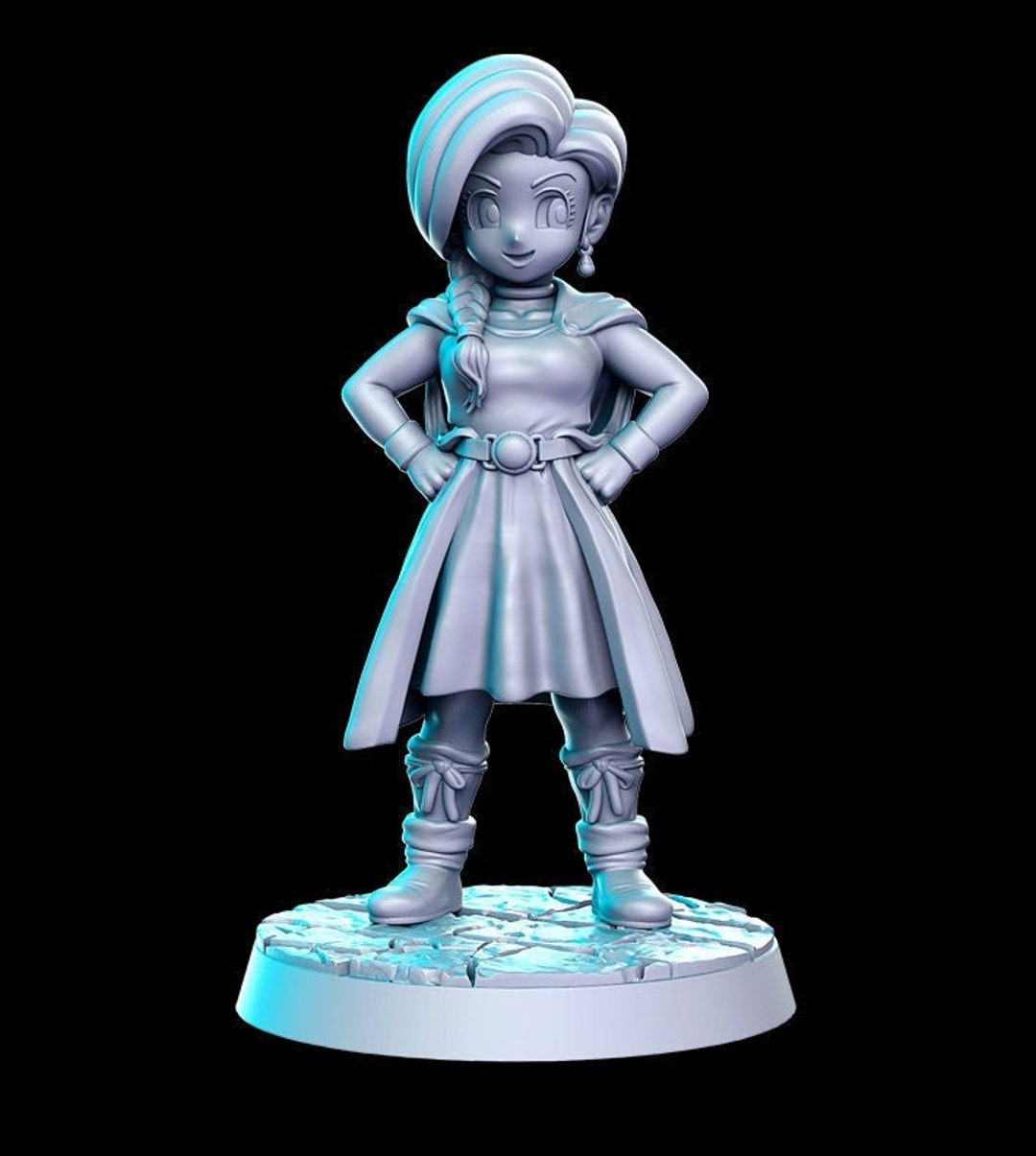 Sybil Anime Girl Mini D&D Resin 32mm / 28mm Miniature Dungeons Dragons ...