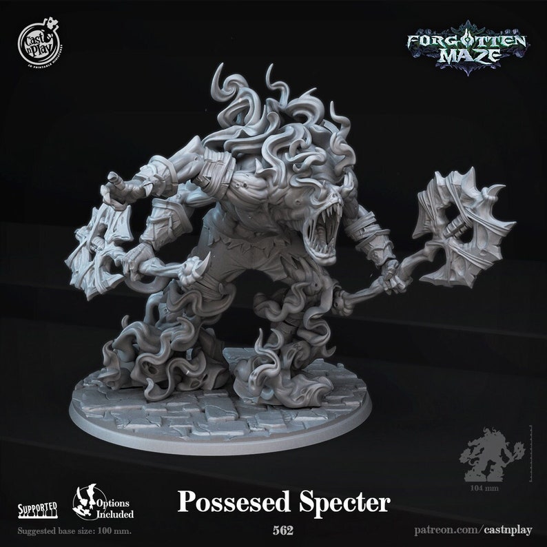 Possessed Specter Huge Undead Monster Mini D&D Resin 28mm 32mm ...