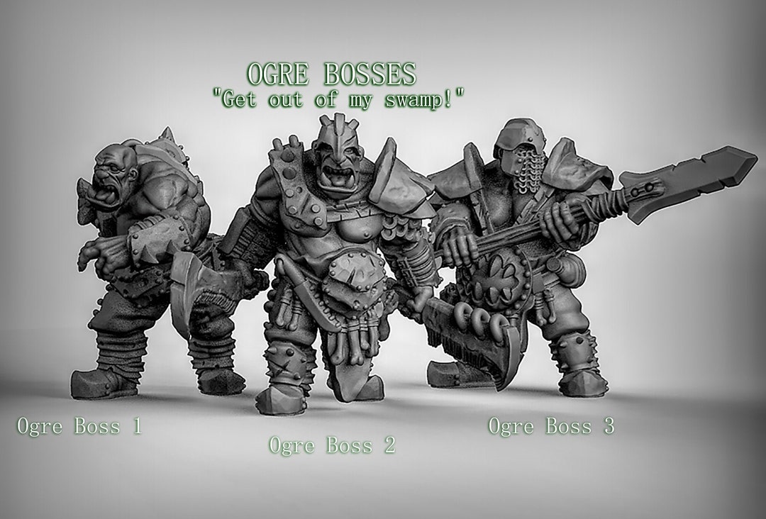 Ogre Chief Boss D&D Miniatures - BPA Free Resin - Dungeons and Dragons ...