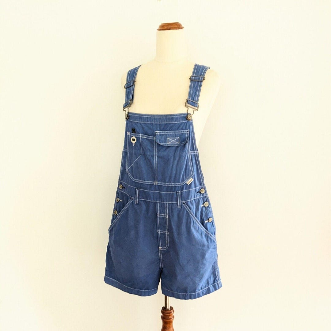 90s Blue Shortalls Size Au 8 US 4 - Etsy