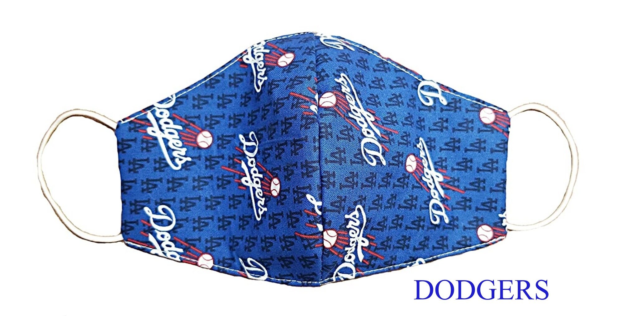 Ready to Ship Los Angeles Dodgers Face Mask MLB Sports Face Mask Blue ...