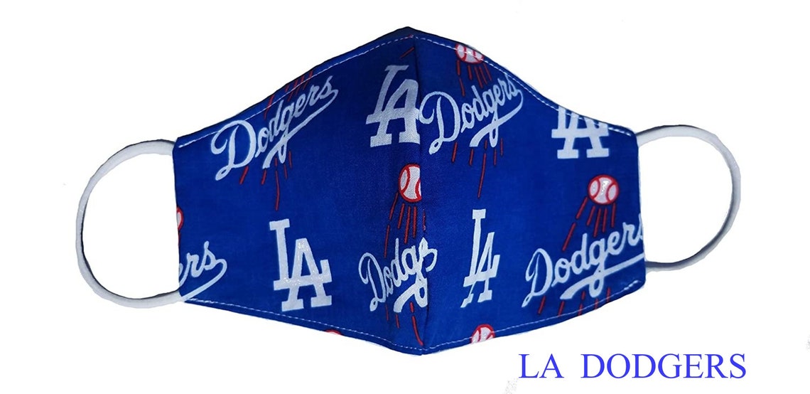 Ready to Ship Los Angeles Dodgers Face Mask MLB Sports Face Mask Blue ...