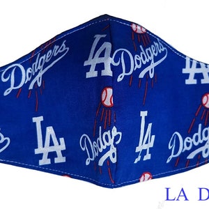 Ready to Ship Los Angeles Dodgers Face Mask MLB Sports Face Mask Blue ...