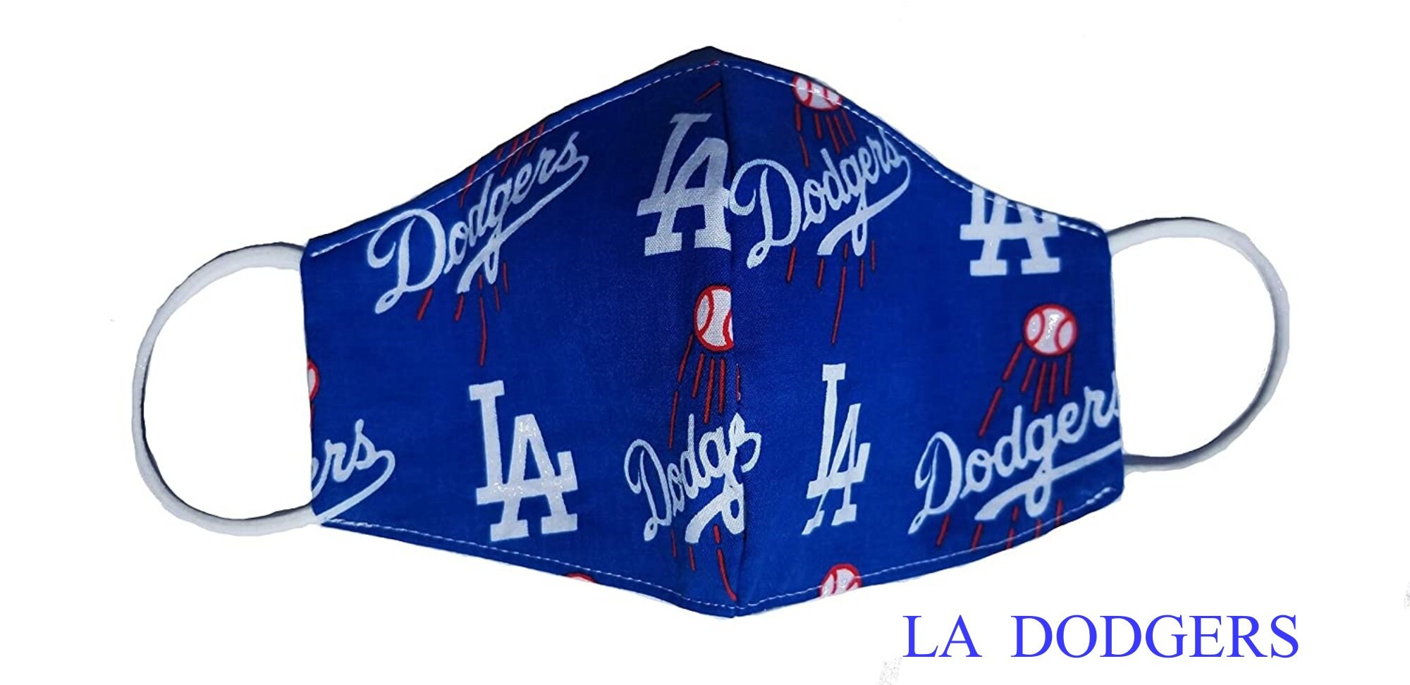 Ready to Ship Los Angeles Dodgers Face Mask MLB Sports Face Mask Blue ...