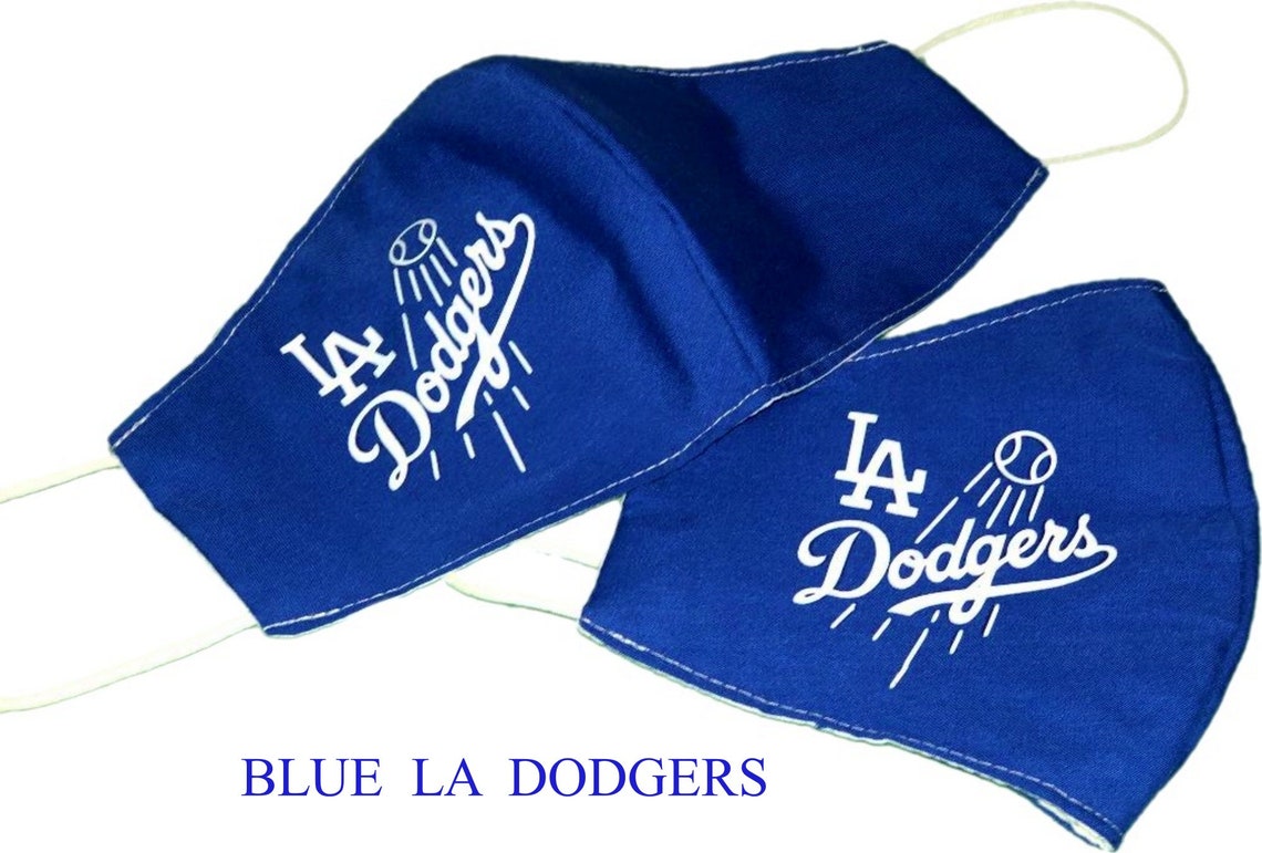 Ready to Ship Los Angeles Dodgers Face Mask MLB Sports Face Mask Blue ...