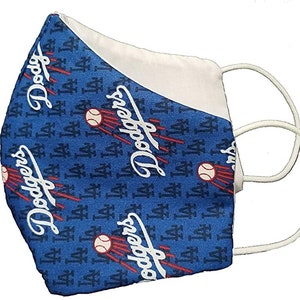Ready to Ship Los Angeles Dodgers Face Mask MLB Sports Face Mask Blue ...