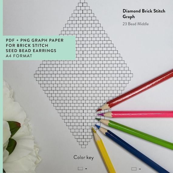 Brick Stitch Beading Graph Paper Beading Paper for Brick - Etsy UK