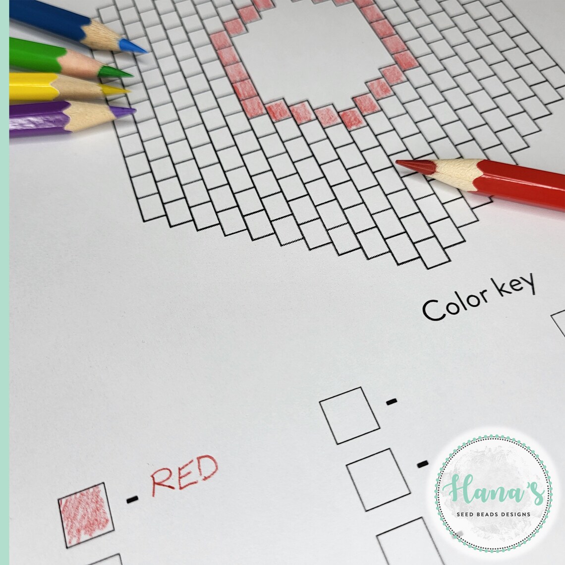 Brick Stitch Beading Graph Paper, Beading Paper for Hexagonal Brick ...