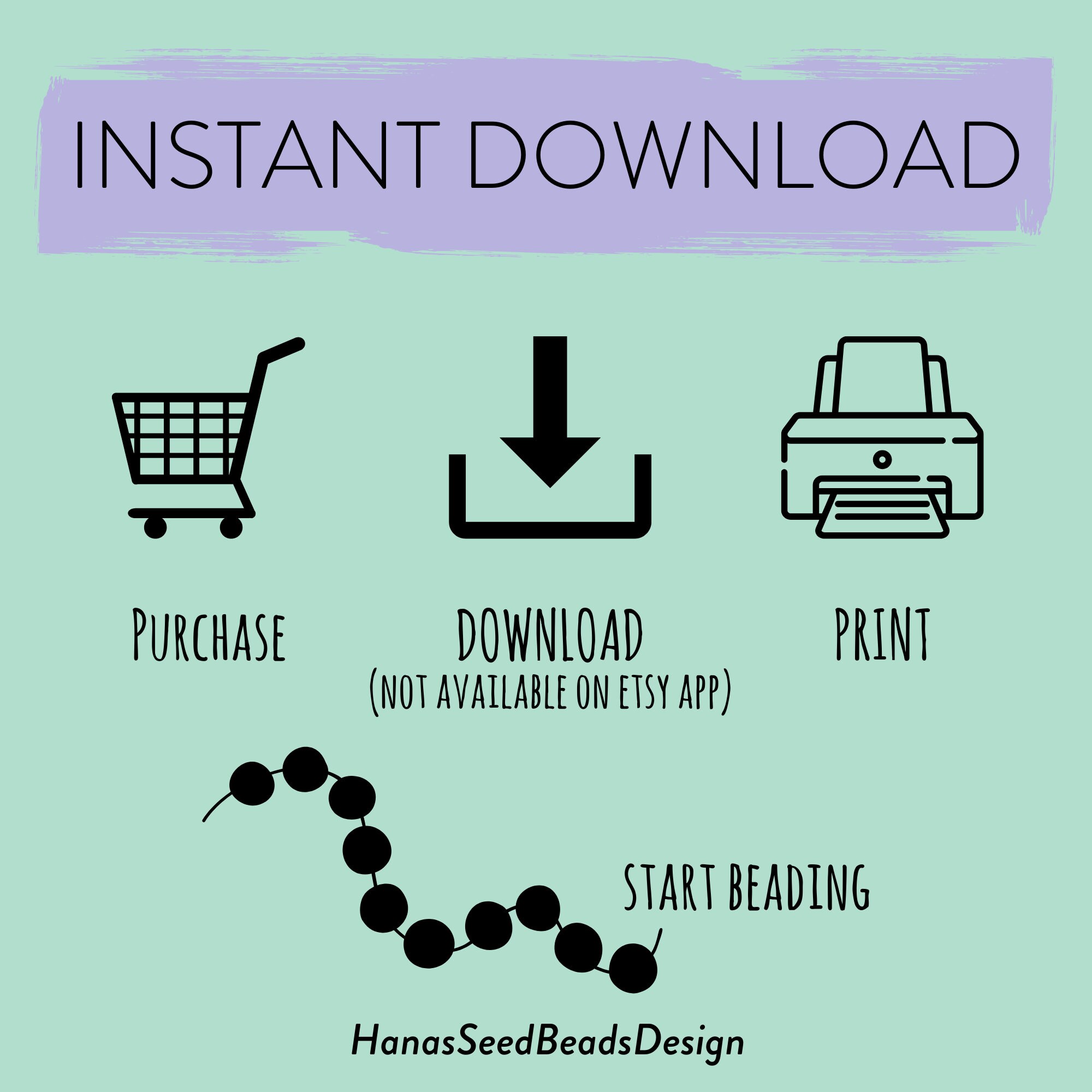 Peyote Stitch Seed Bead PDF Pattern Make Your Own Handmade - Etsy