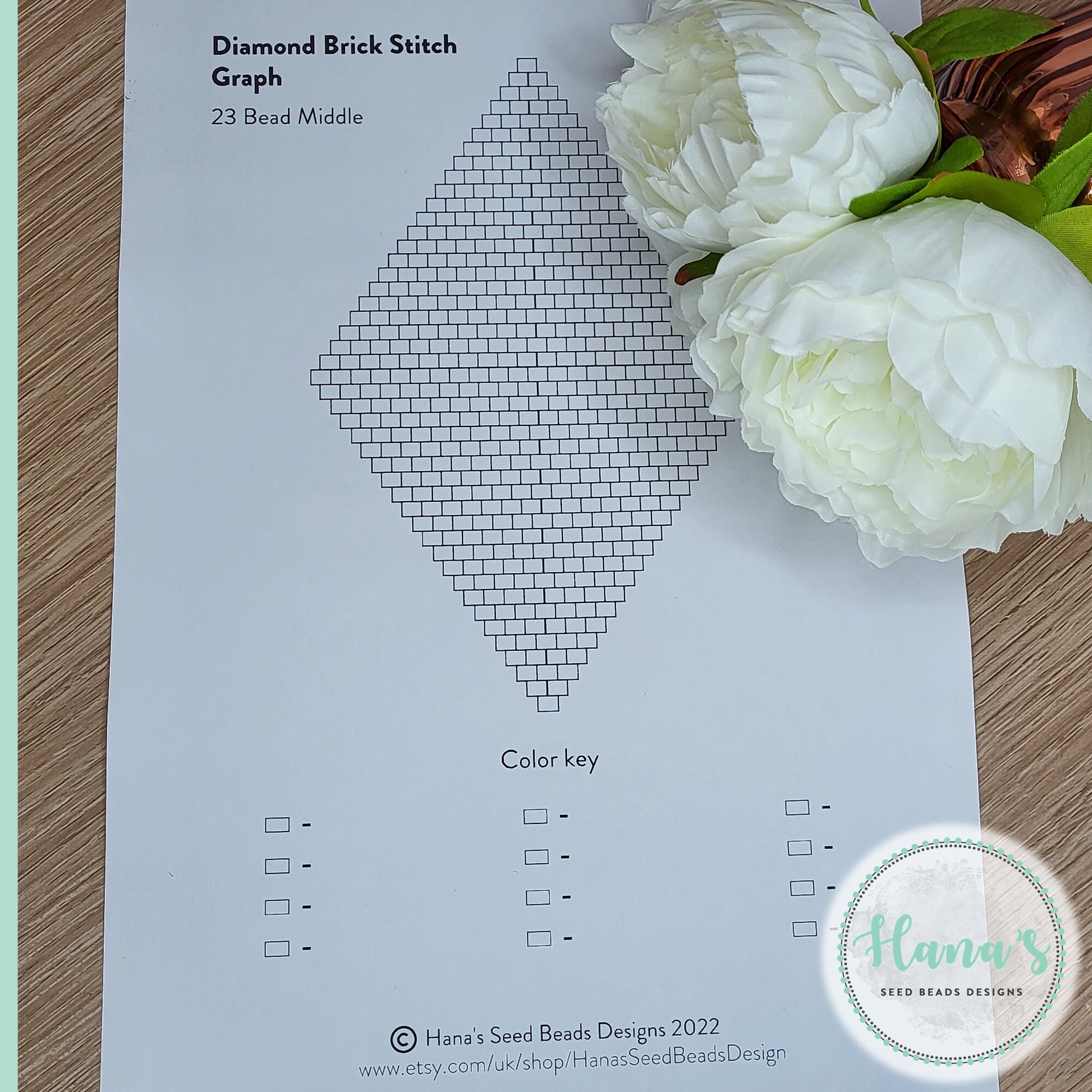 Brick Stitch Beading Graph Paper, Beading Paper for Brick Stitch Seed ...