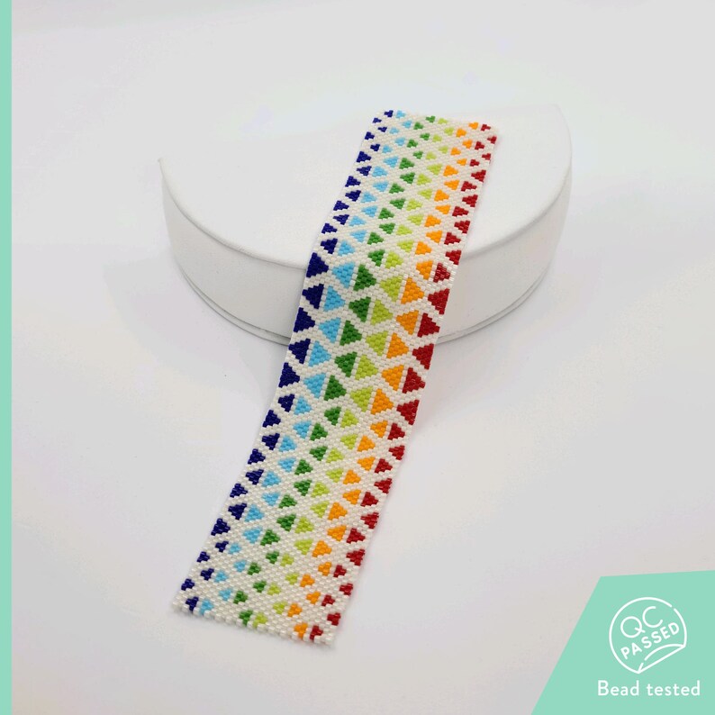 Rainbow Seed Bead Peyote Stitch Pattern Digital Download - Ideal for ...