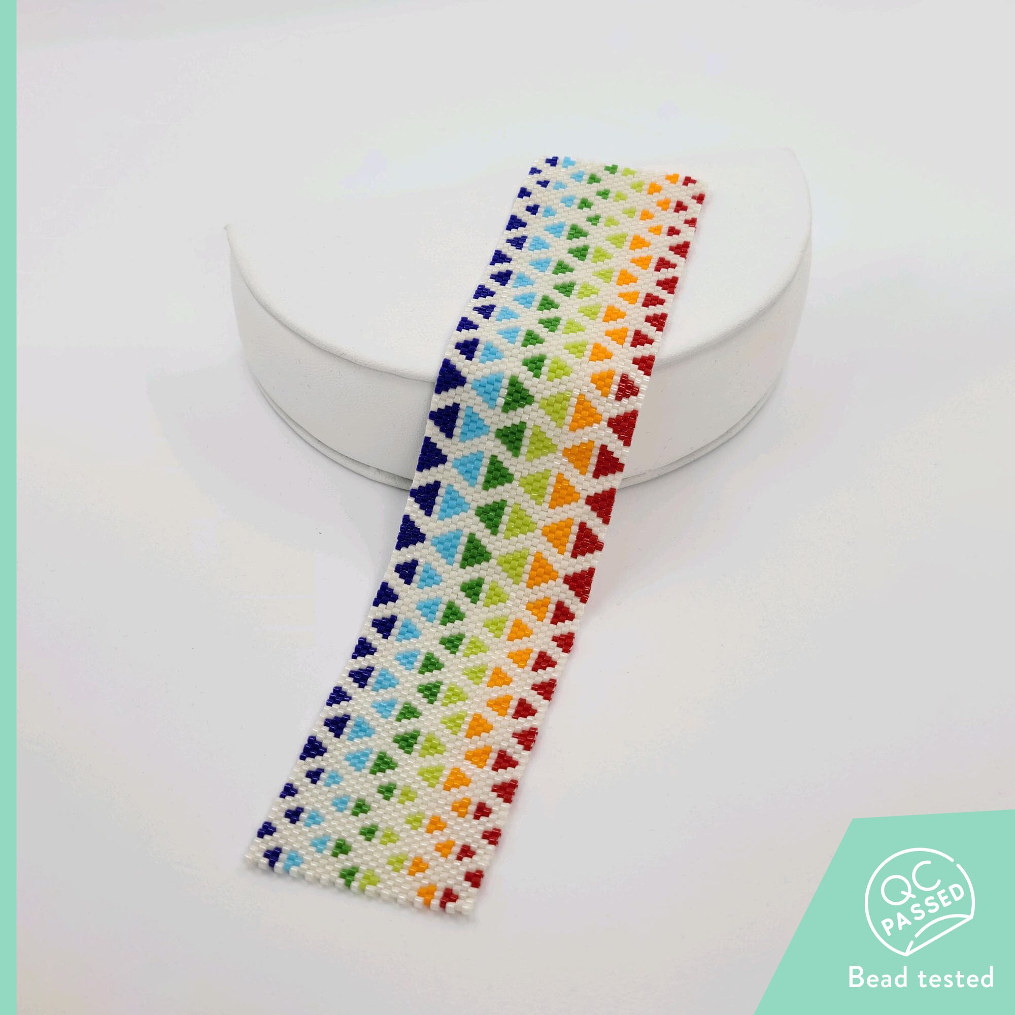 Rainbow Seed Bead Peyote Stitch Pattern Digital Download - Ideal for ...