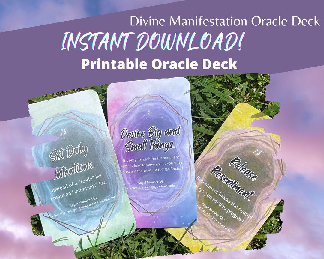 Divine Manifestation Oracle Deck - Digital Download - Etsy