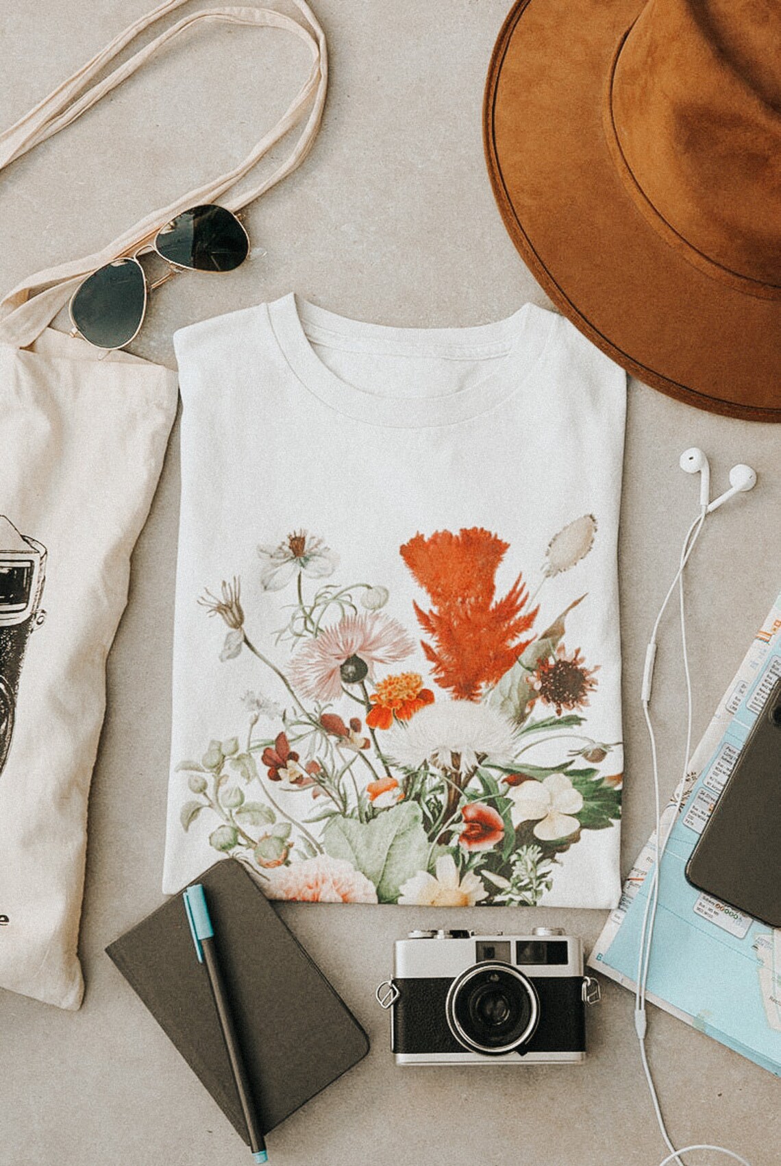 Botanical Shirt Wildflowers Shirt Floral Graphic Plant | Etsy