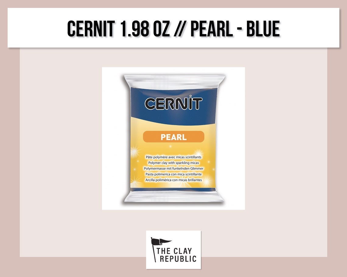 Cernit Pearl Polymer Clay 2oz Oven Bake Clay // cernit-pearl-blue Pearl ...