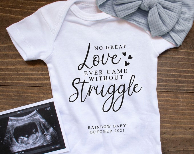 IVF Baby Announcement Bodysuit, Infertility Baby Announcement, IVF ...