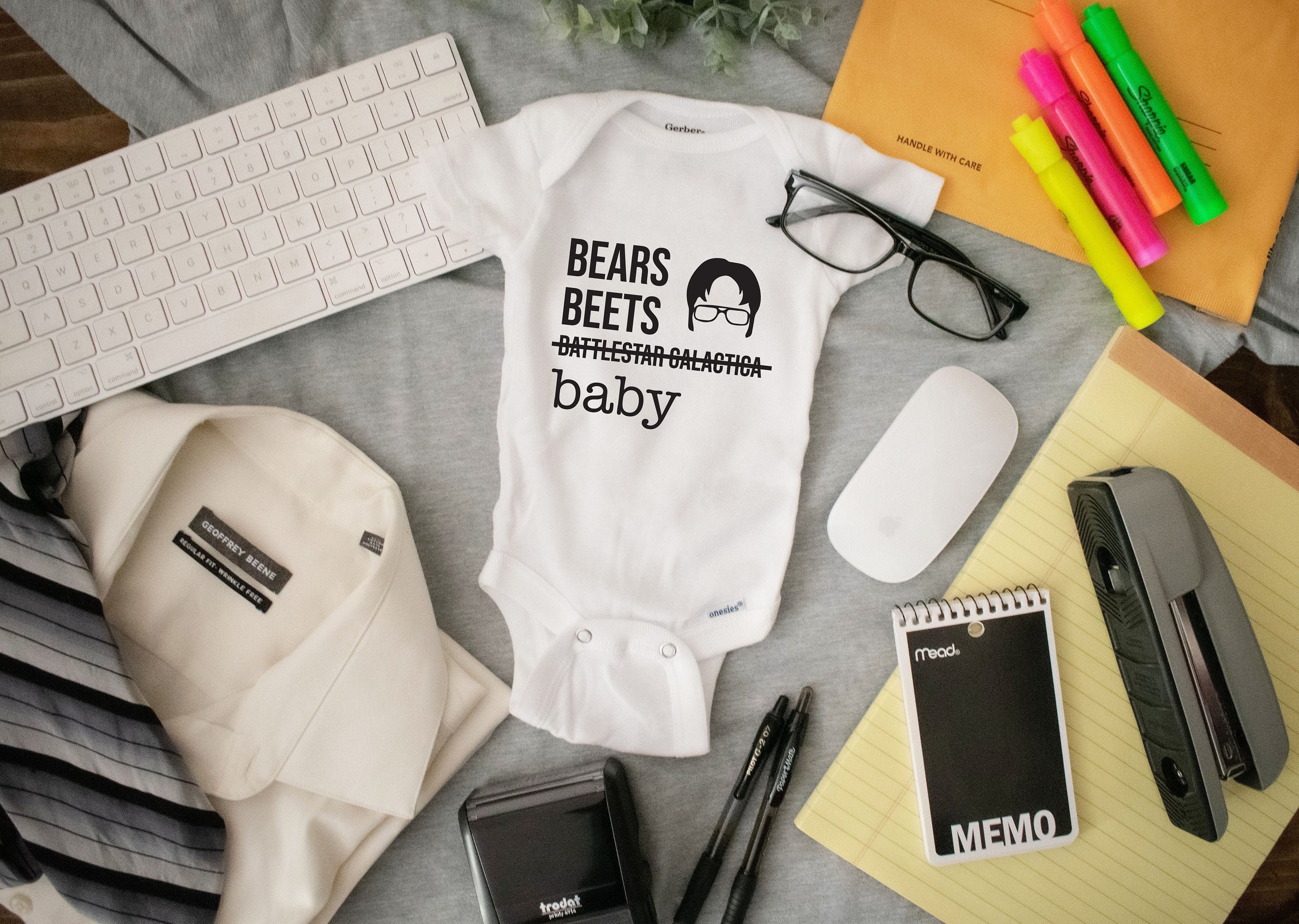 The Office Baby Announcement Bodysuit Dwight Schrute Baby - Etsy
