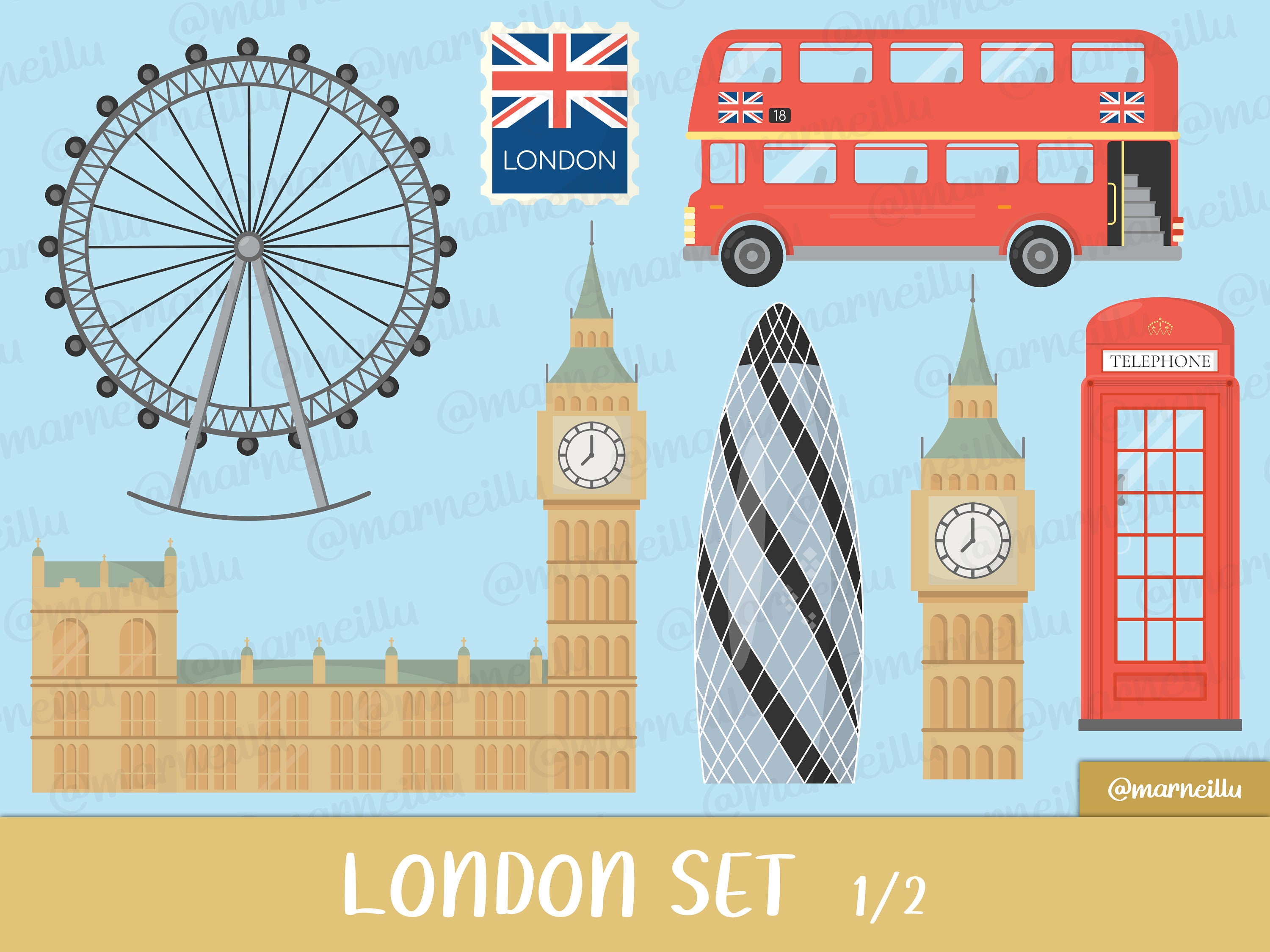 London Clip Art - England Print, Big Ben Printable, London Png, United ...