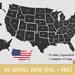 US Travel Map SVG Clipart Set USA States Countries - Etsy