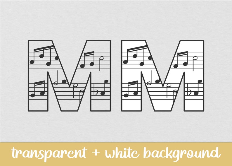Musical Letters Clipart Set - Music, Piano, Note, Treble, Clef, Letter ...