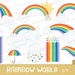 Rainbow World Clipart Set Colors, Colours, Image, Printable, Pencils ...