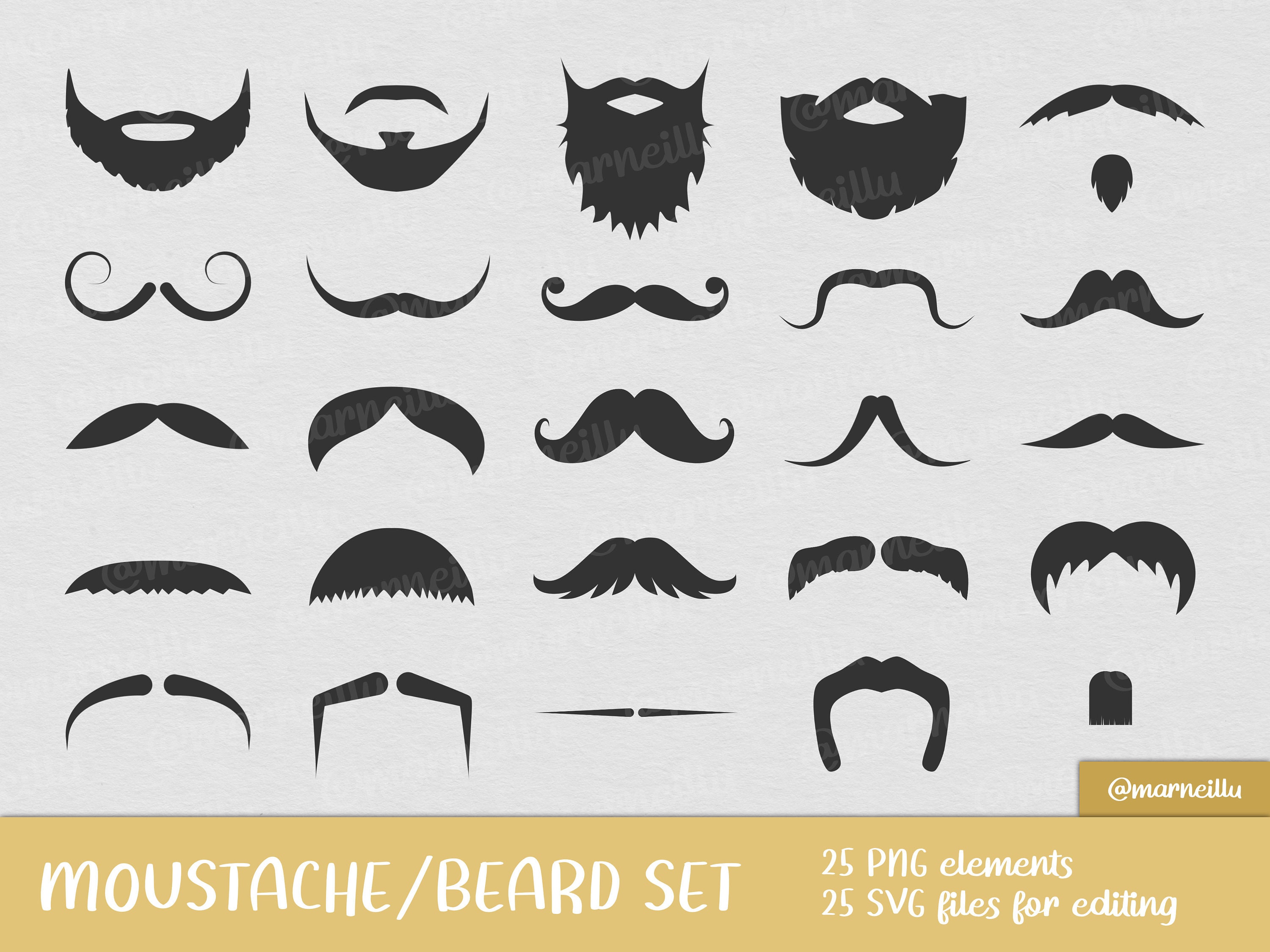 Cowboy Mustache Clip Art