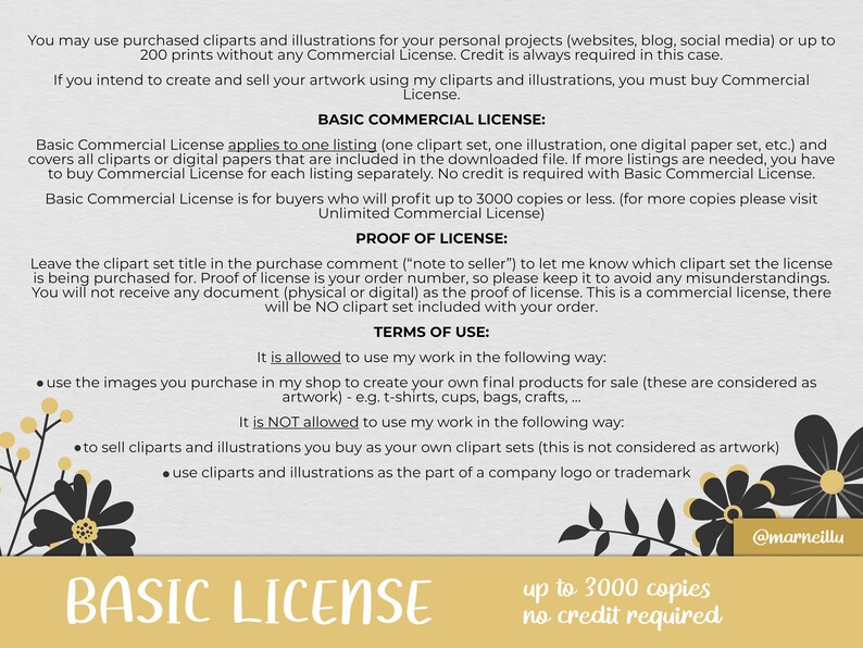 Basic Commercial License - Etsy