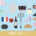 Paris Clipart Set - Travelling, Eiffel, Tower, Image, Printable ...