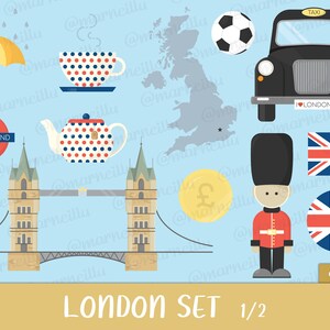 London Clipart Set - Travelling, Bridge, Tower, Image, Printable, Eye ...