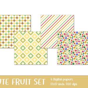 Cute Fruit Clipart Set - Mango, Image, Printable, Avocado, Banana ...