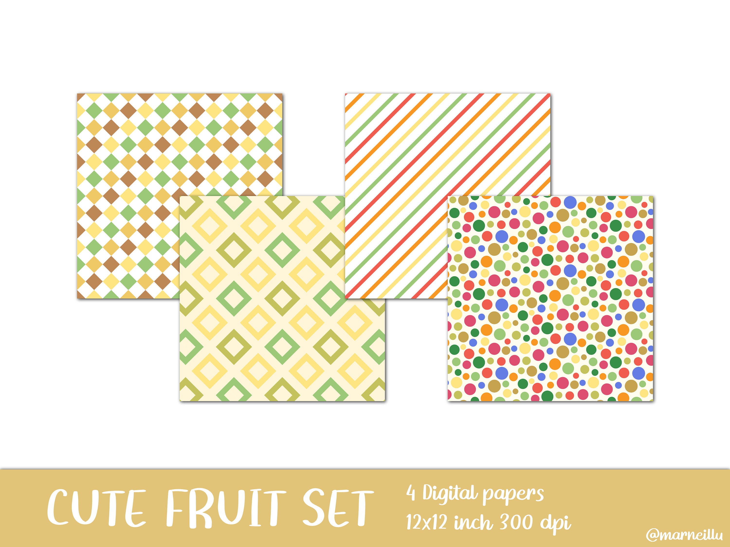 Cute Fruit Clipart Set - Mango, Image, Printable, Avocado, Banana ...