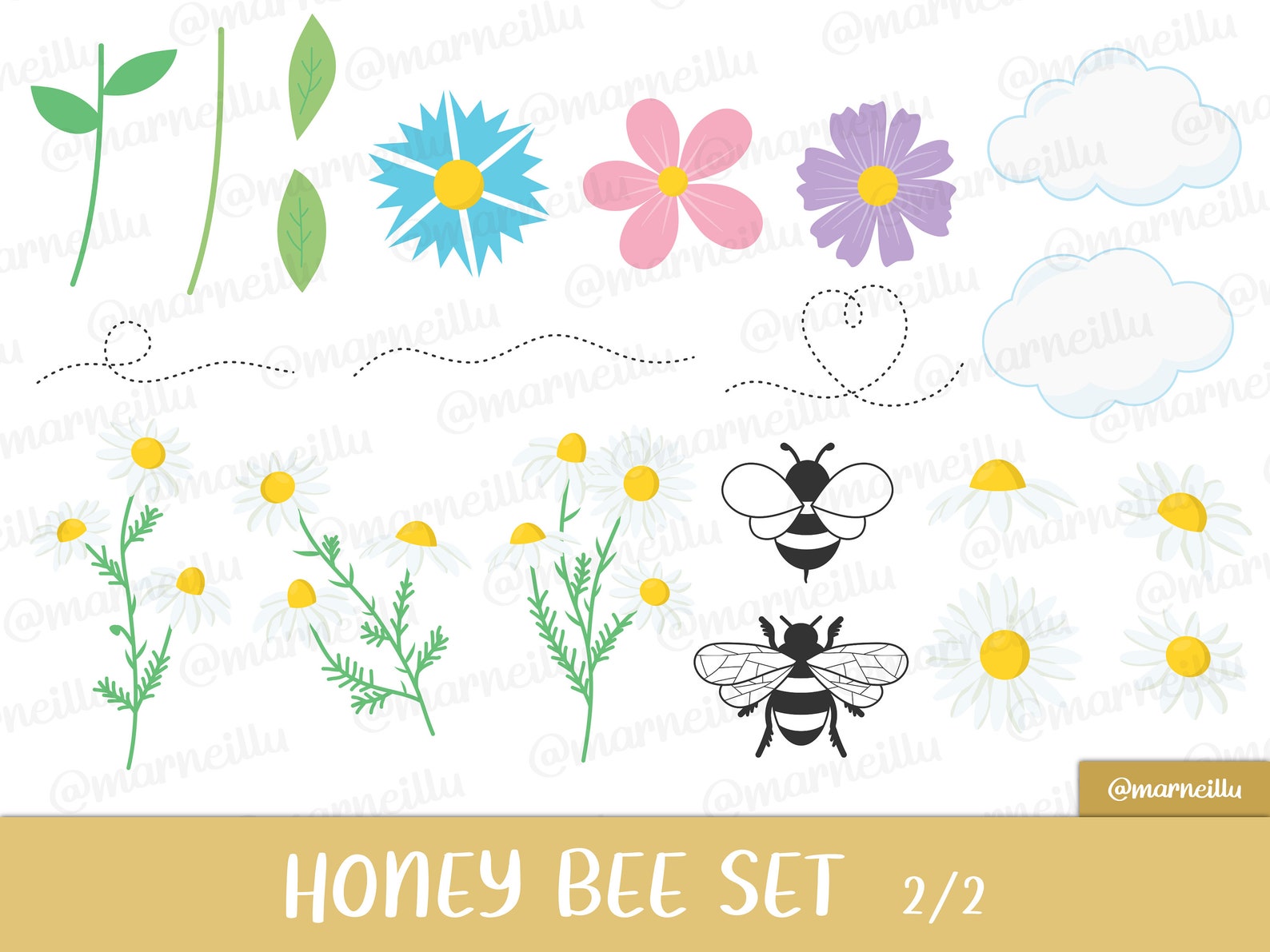 Honey Bee Clipart Set Bee Bees Honey Hive Image - Etsy Canada
