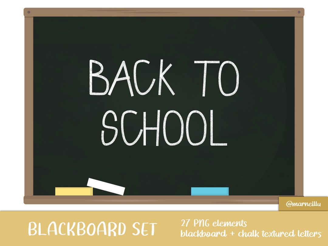 Blackboard Clipart Set - Chalk, Alphabet, Image, Printable, School ...
