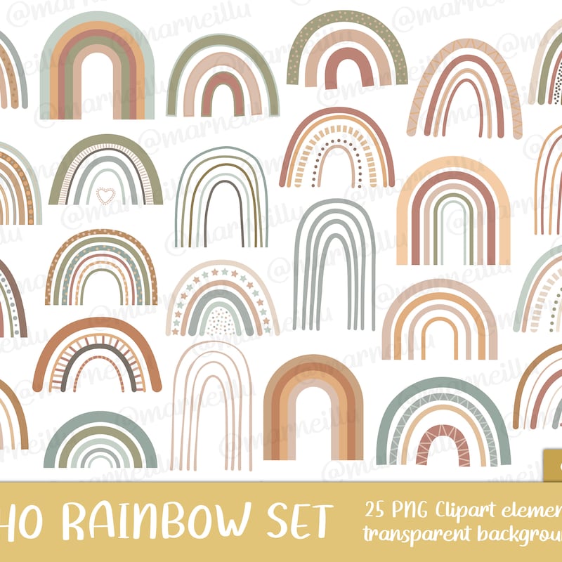 Boho Rainbow Colors - Etsy