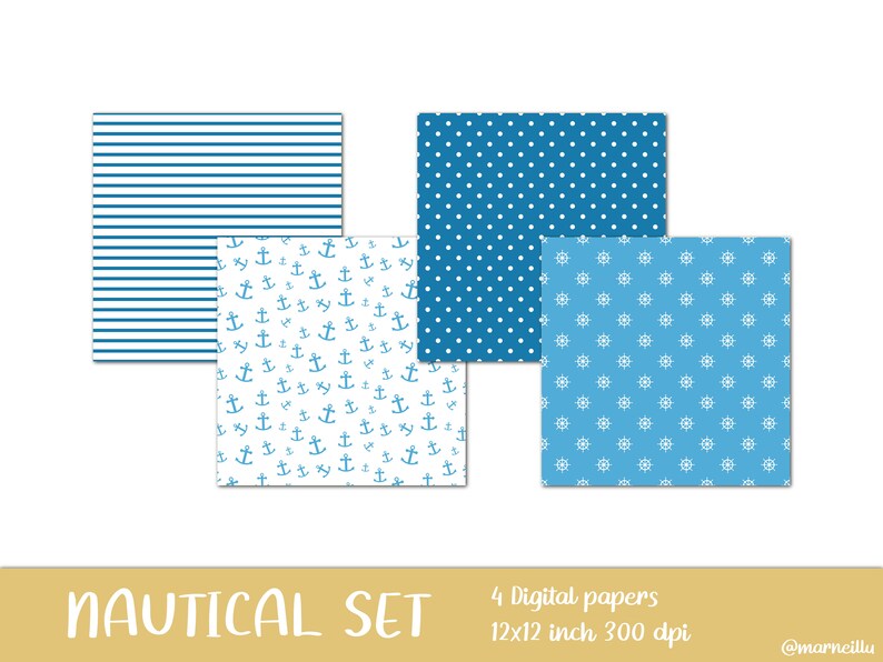 Nautical Sea Clipart Set Ocean Boat Whale Image - Etsy