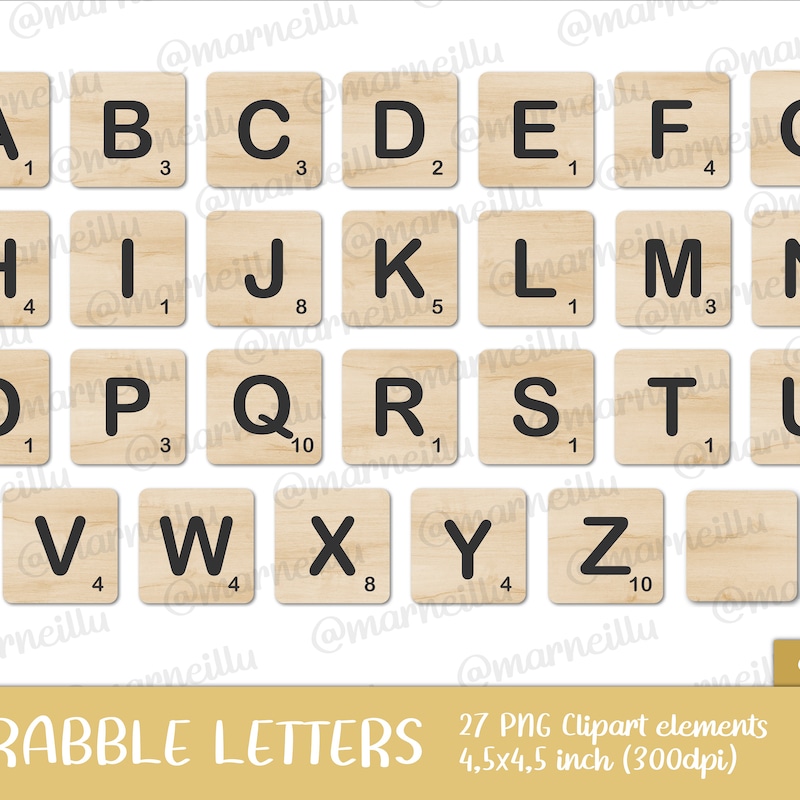 Wooden Card Scrabble - Etsy