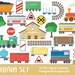 Train Clipart Set - Station, Transport, Toy, Image, Printable, Sign ...