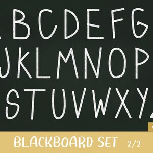 Blackboard Clipart Set - Chalk, Alphabet, Image, Printable, School ...
