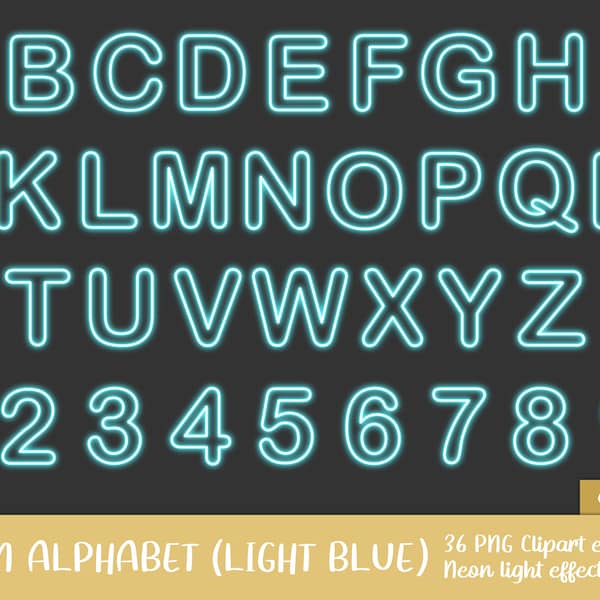 Light Blue Letter Clipart - Etsy