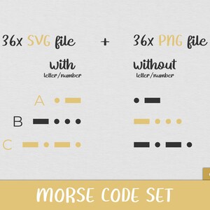 Morse Code SVG Clipart Set - Alphabet, Morsecode, Letters, Numbers ...