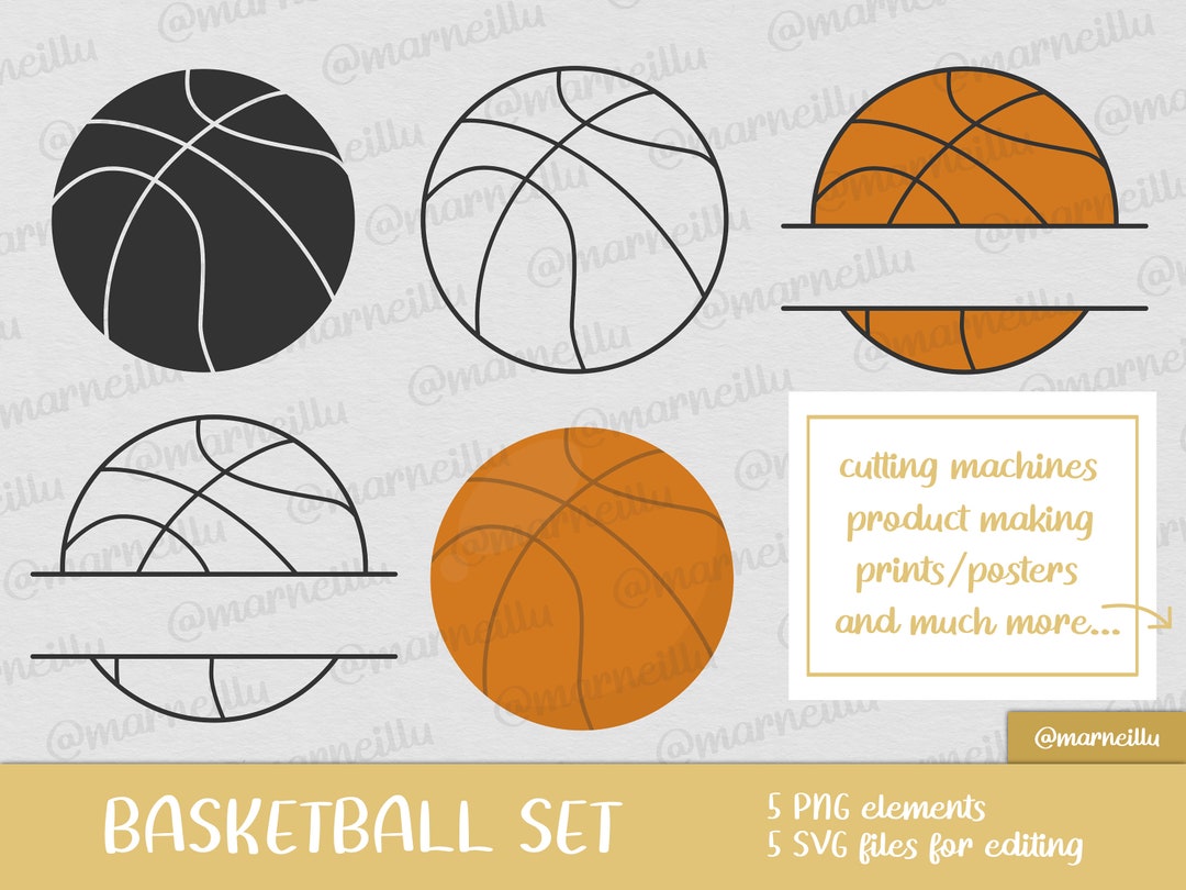 Basketball SVG Clipart Set - Image, Printable, Sport, Ball, Balls ...