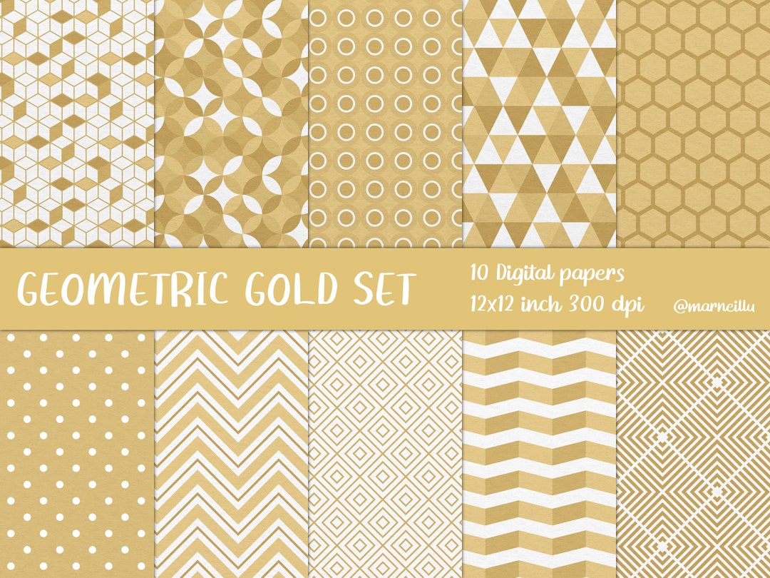 Gold Digital Paper, Gold Digital Print, Pastel Gold Paper, Pattern ...