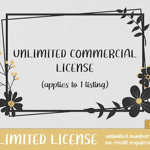 Unlimited Commercial License - Etsy